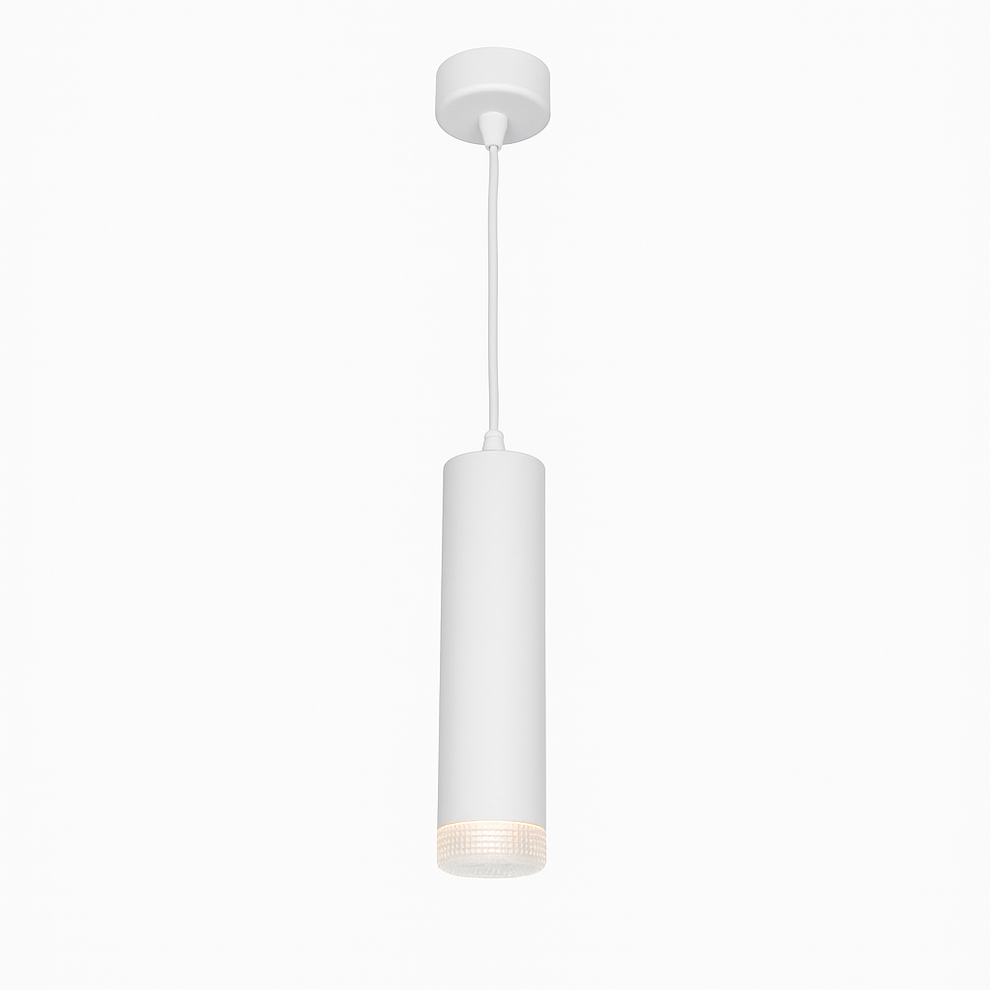 Modern Cylinder Pendant Light - GU10 - 55x245mm - White – Ecomlight