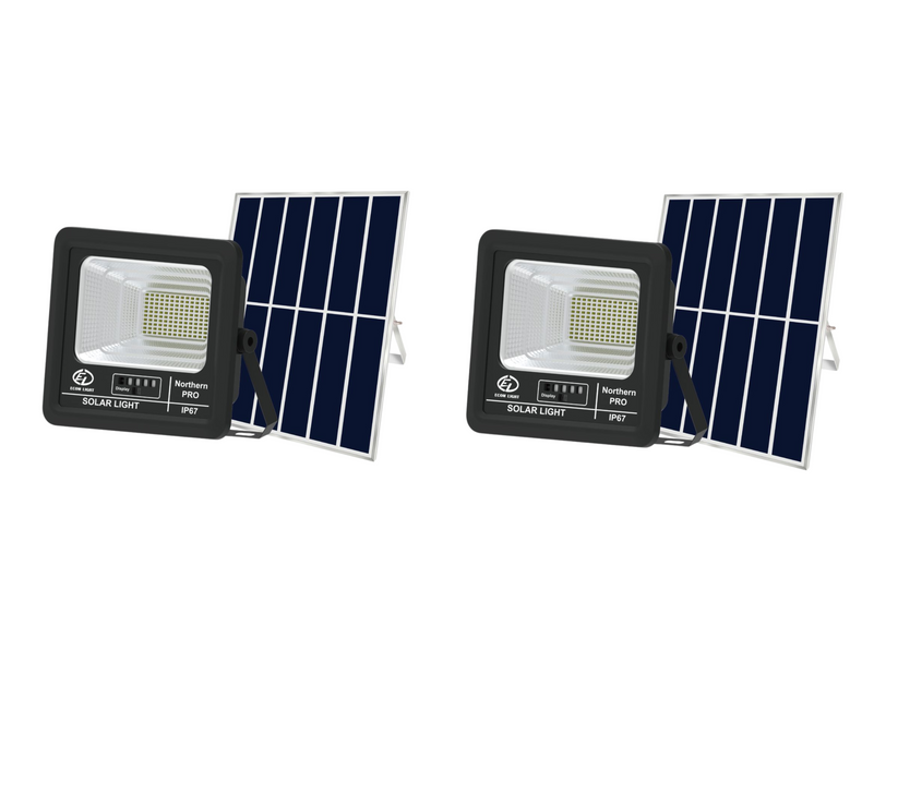 EL-Solar light with Power Level Display exchangeable Battery - 200W Pr ...